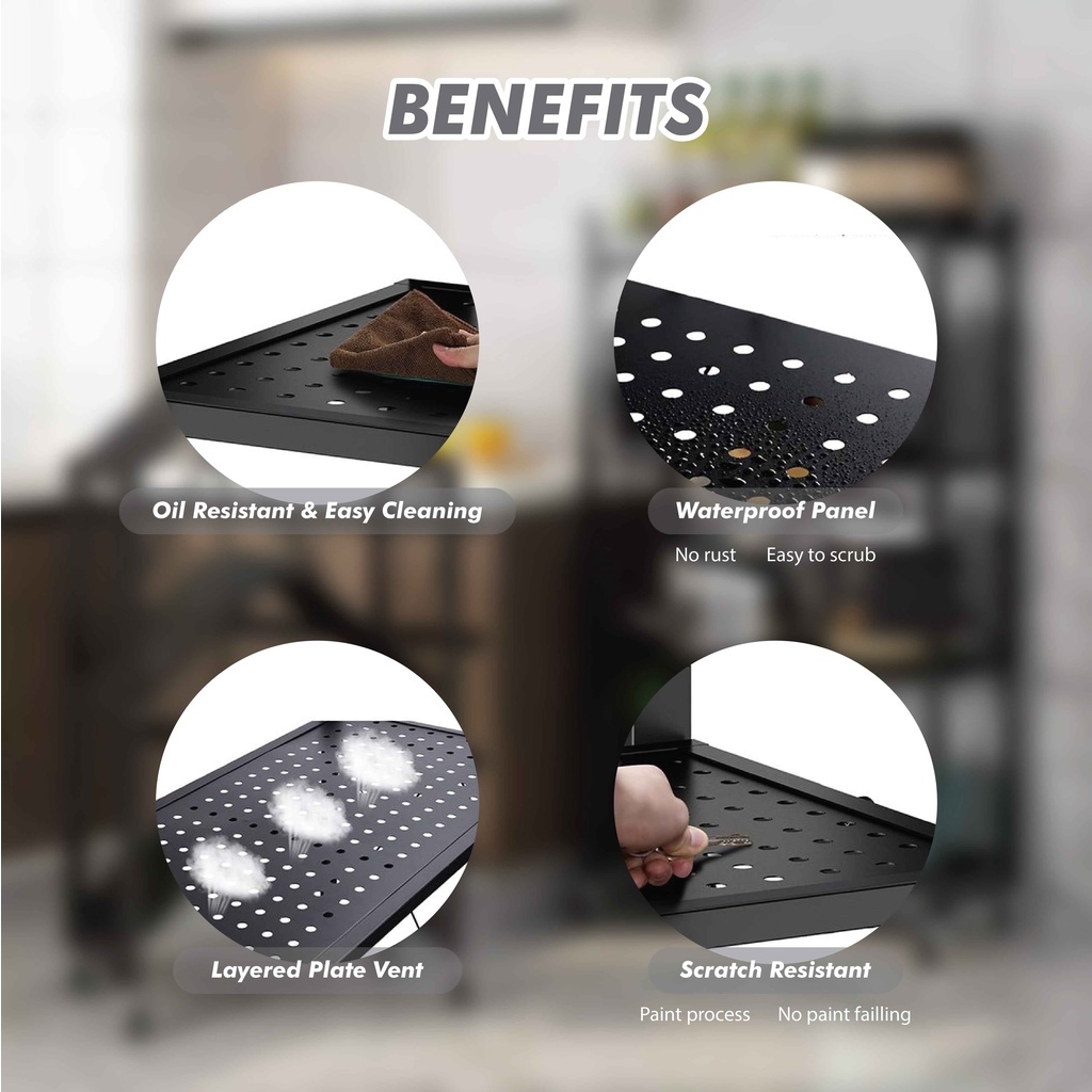 Luxe Kitchen Rack Foldable Rack Kitchen Organizer Rack Metal Rack ...