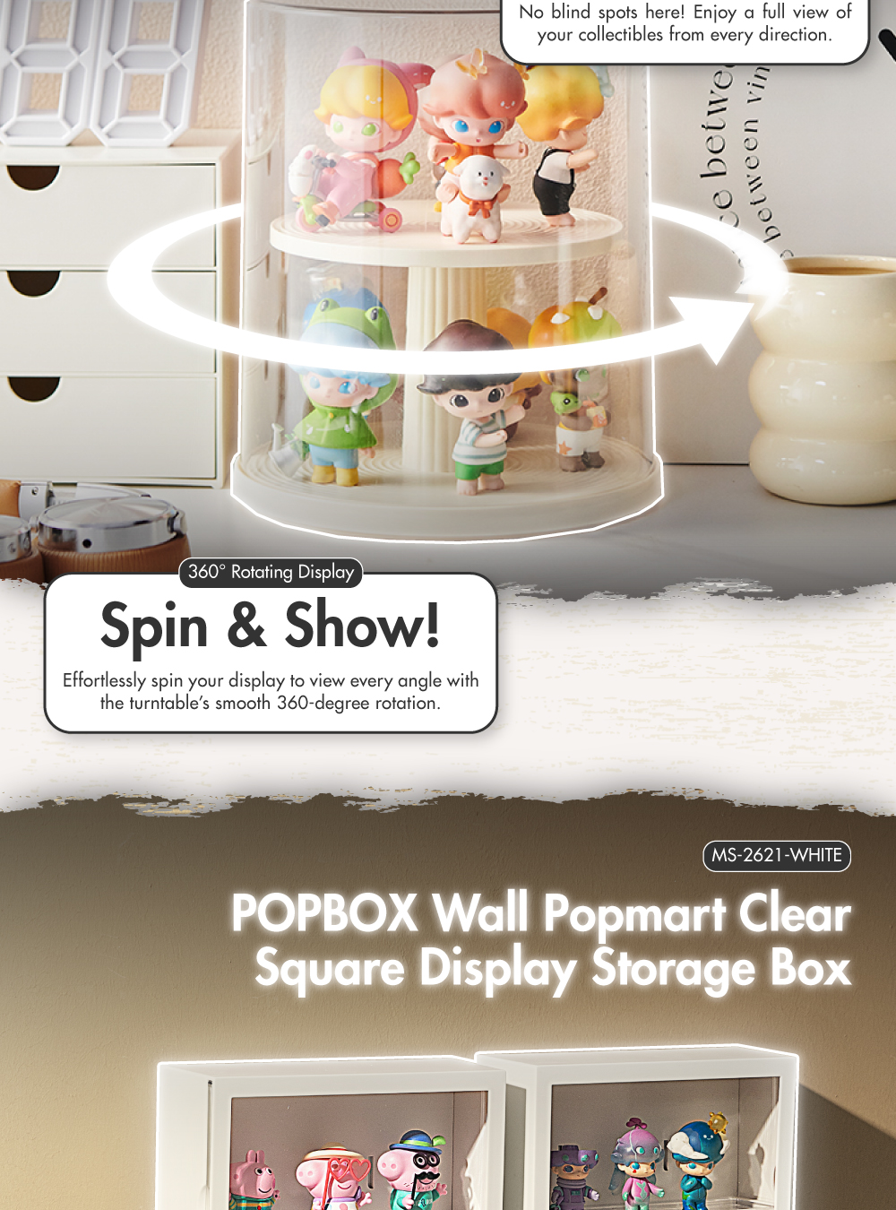 [SET OF 3] HOUZE - POPBOX Acrylic Popmart Clear Display Storage Box - 8 ...