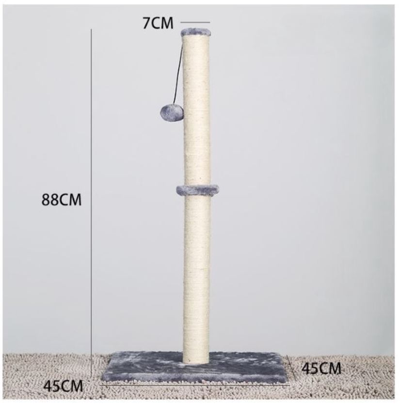 88cm Tall Cat Scratcher Post Scratching Pole Cat Condo Cat Kitten Sisal ...