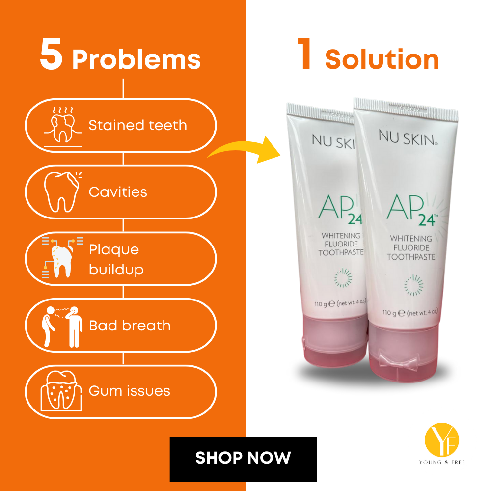 AP24 Nuskin Toothpaste Whitening Fluoride Ready Stock (2 Tubes) (Expiry ...