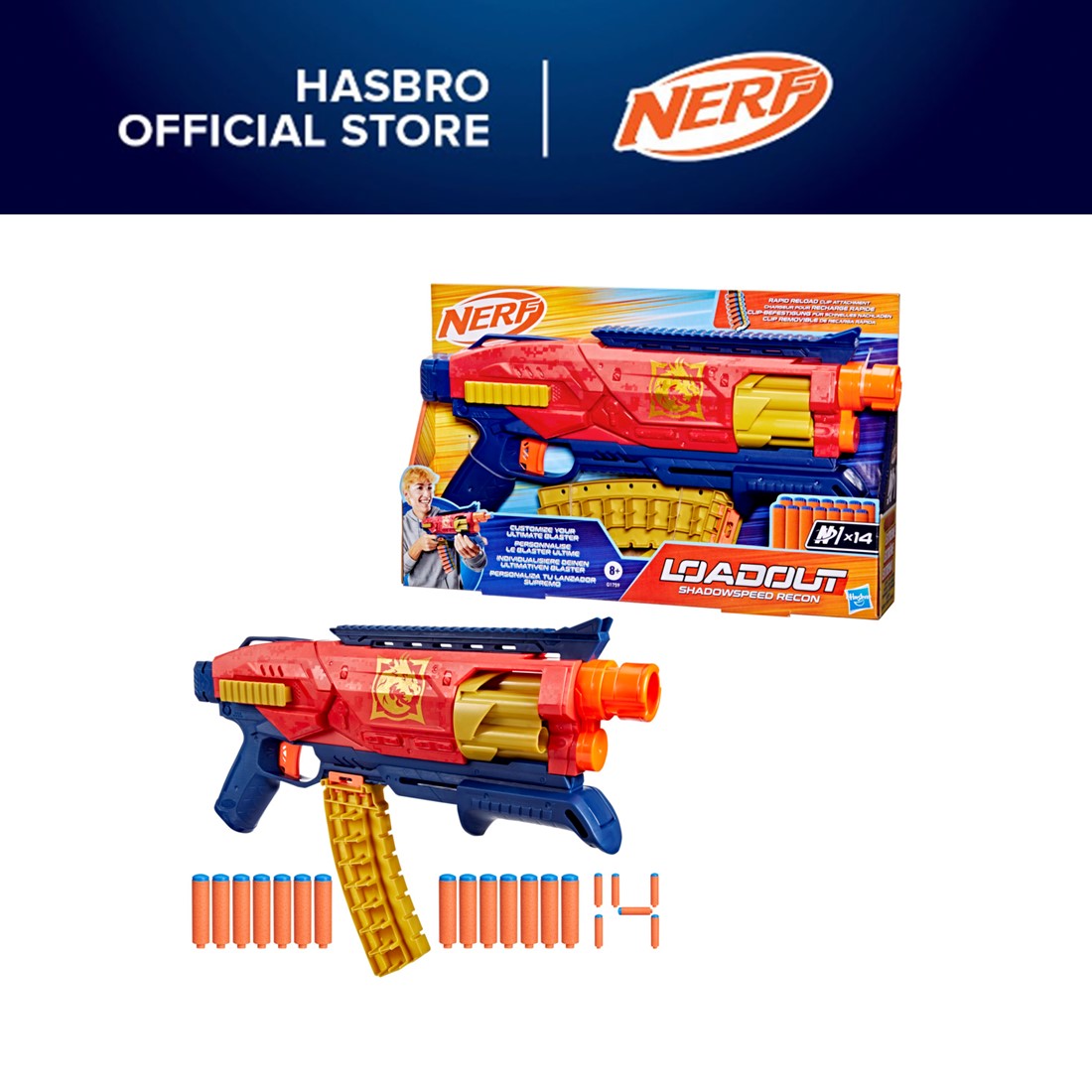 Nerf Loadout Shadowspeed Recon Foam Dart Blaster and 14 Nerf N1 Darts | Shopee Singapore
