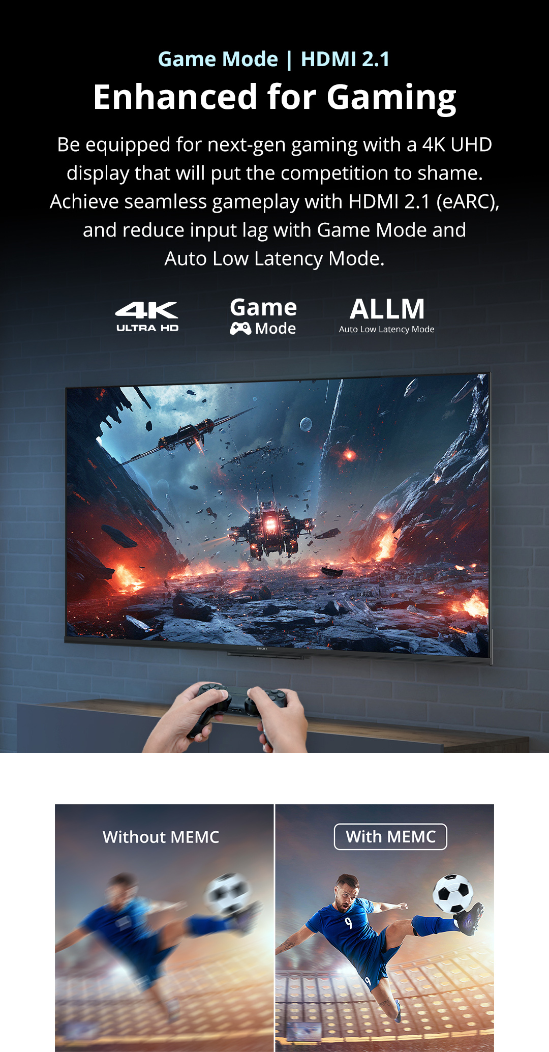 PRISM+ Q75 Quantum Edition | 4K AI Google TV | 75 inches TV | Shopee ...