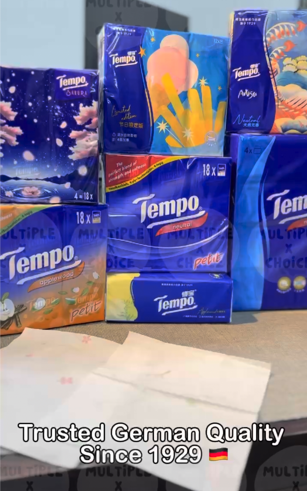 Tempo Pocket Tissue Paper Travel Pack | 4-Ply Ultra-Soft Strong Petit ...