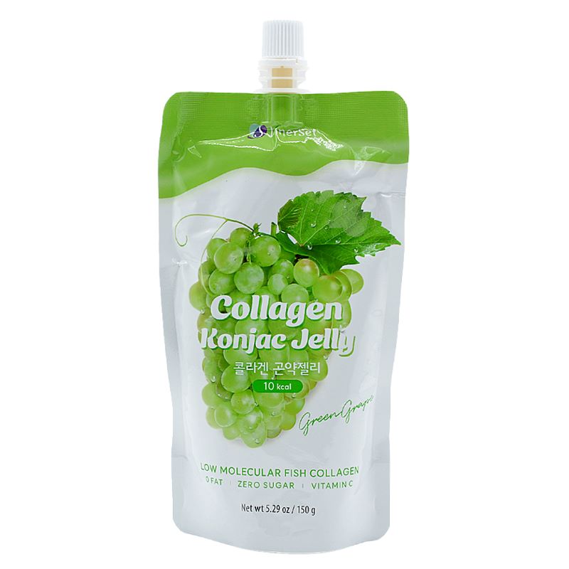 INNERSET Collagen Konjac Jelly–Grape Flavour, 150gX10 Pouches,Zero Fat ...