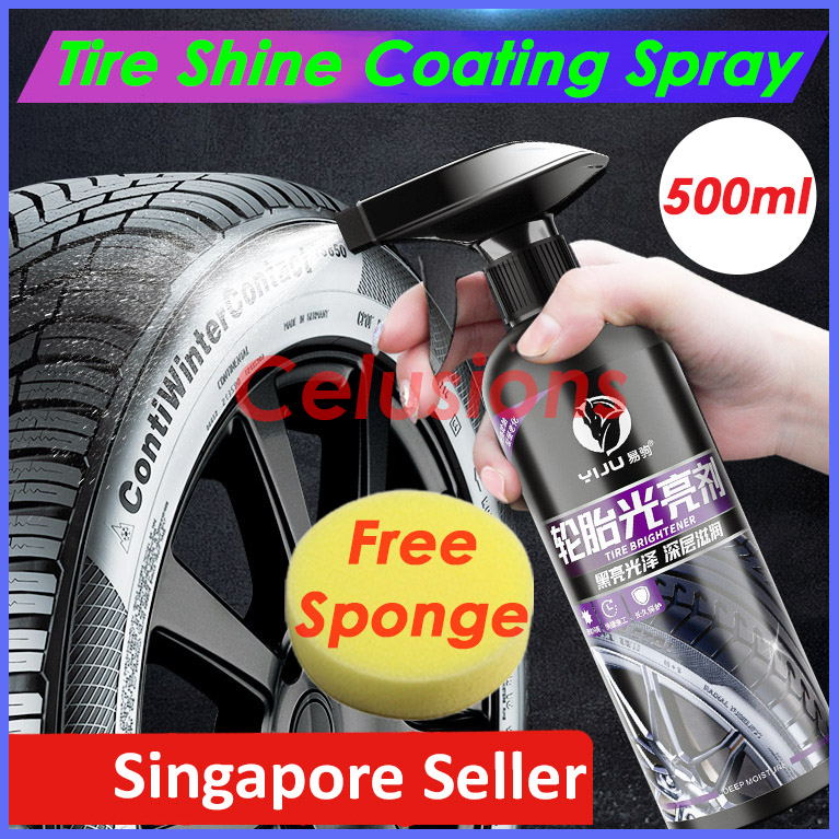 【FREE Sponge】⭐Car Tire Shine Coating Spray⭐ Restore Agent Tyre ...