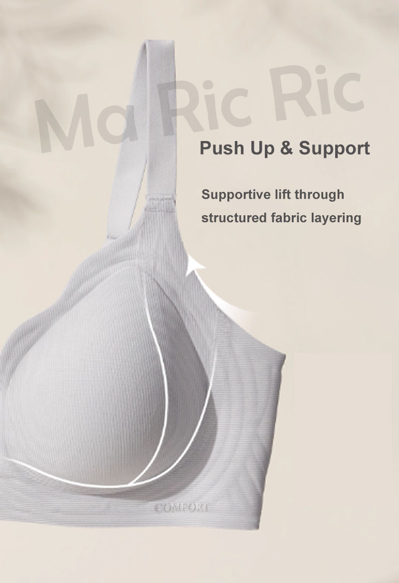 (SG InStock) Ma Ric Ric LuxeLift Air Bra Breathable Fixed-pad Latex Bra (Wireless. Seamless ...