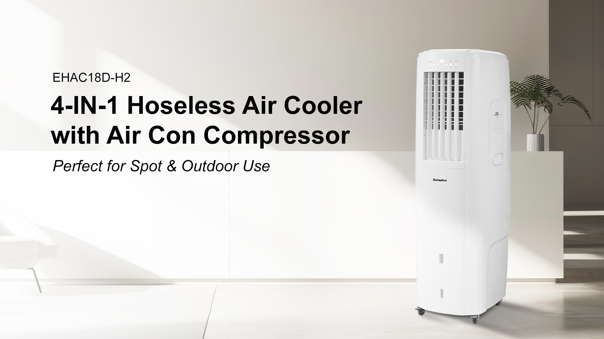 EuropAce's 4-in-1 Hoseless Air Cooler with Air Con Compressor - H2 ...