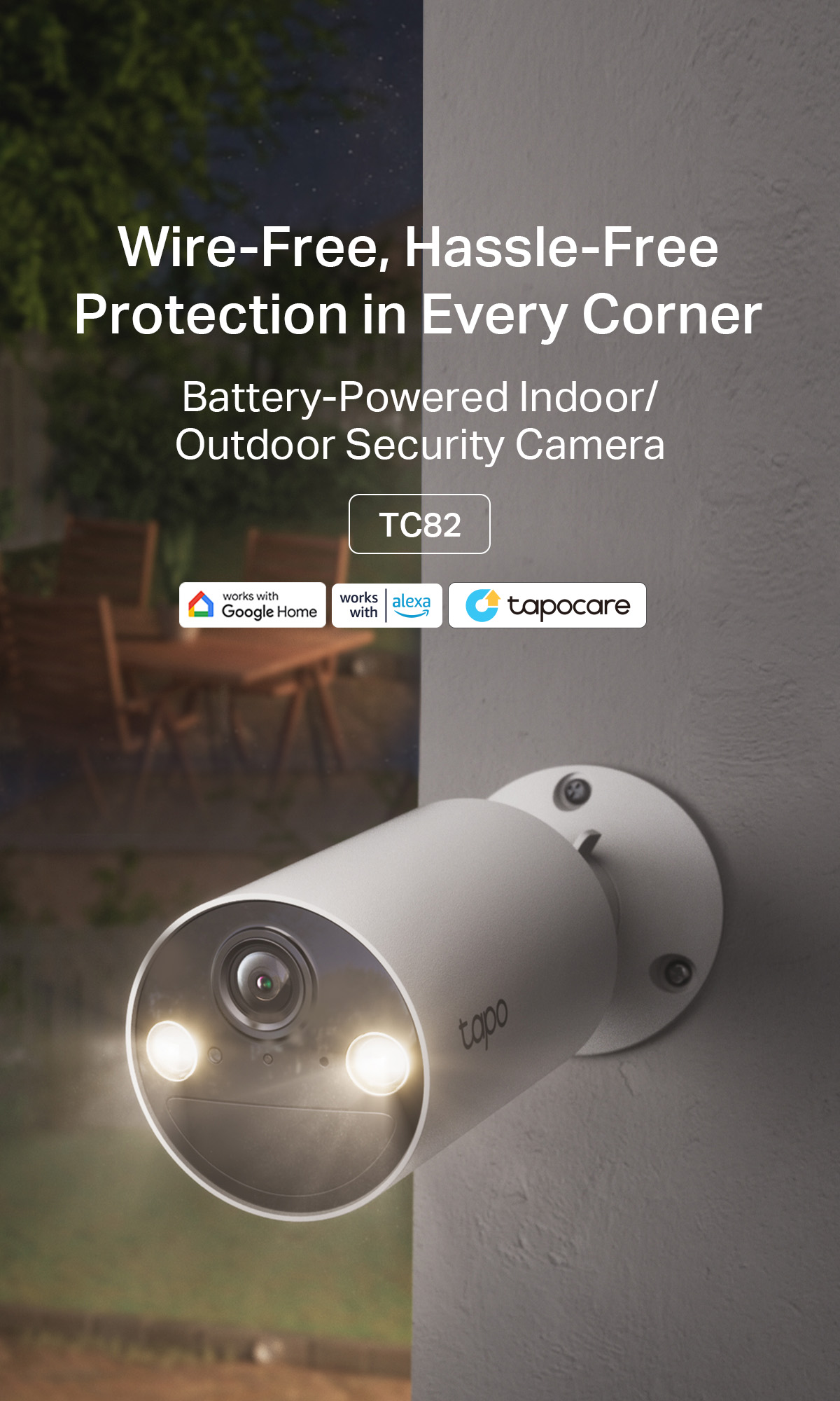 TP-Link 4MP/2K QHD Wire-Free Security CCTV TC82 180 Days Battery Life ...