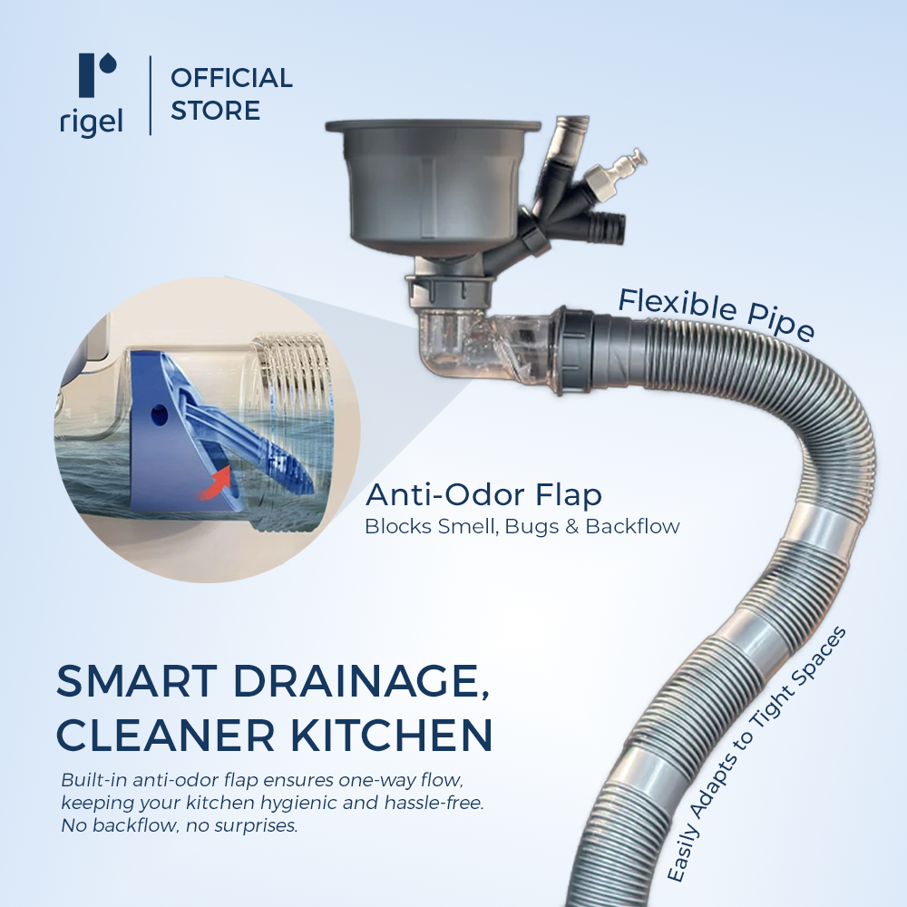 RIGEL Scratch Resistance Kitchen Sink SNK7544SB-LINEN-250 | Shopee ...