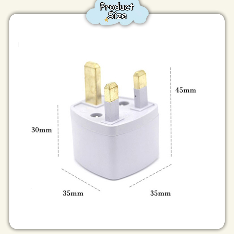 [Little B House] Universal 3 Pin Plug Adaptor 2 Pin Multi Pin Malaysia ...