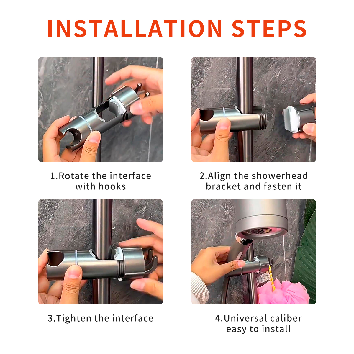 【SG Stock】Adjustable Shower Stand/Shower Bracket Bathroom Shower Head ...