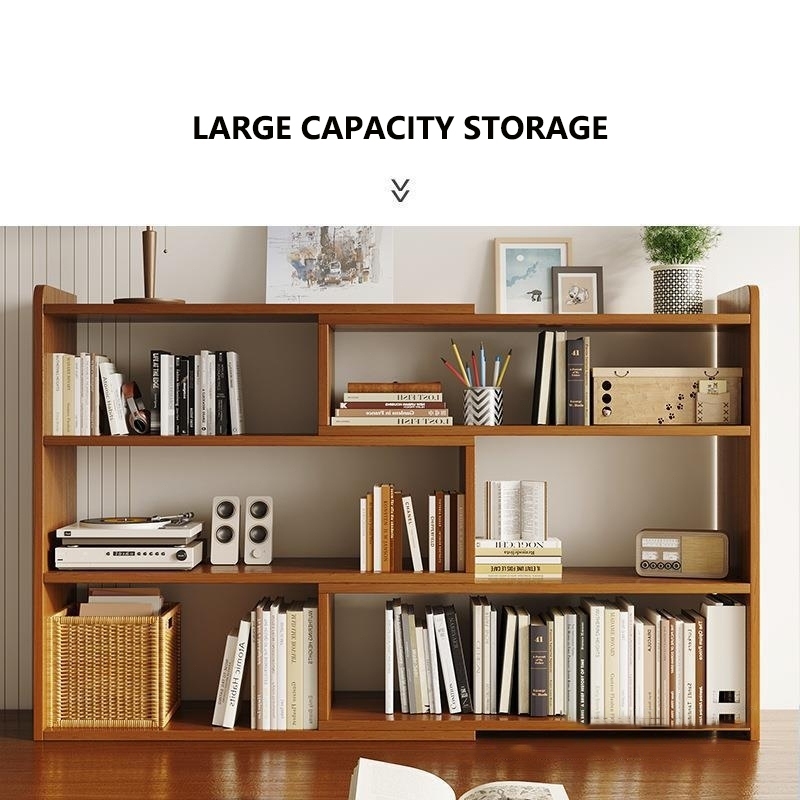 Expandable Desktop Storage Rack Simple Bookshelf Small Cabinet Table ...