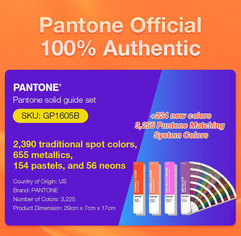 [Pantone Official] Solid Guide Set | Formula Guide Coated&Uncoated, Pastels&Neons Guide ...