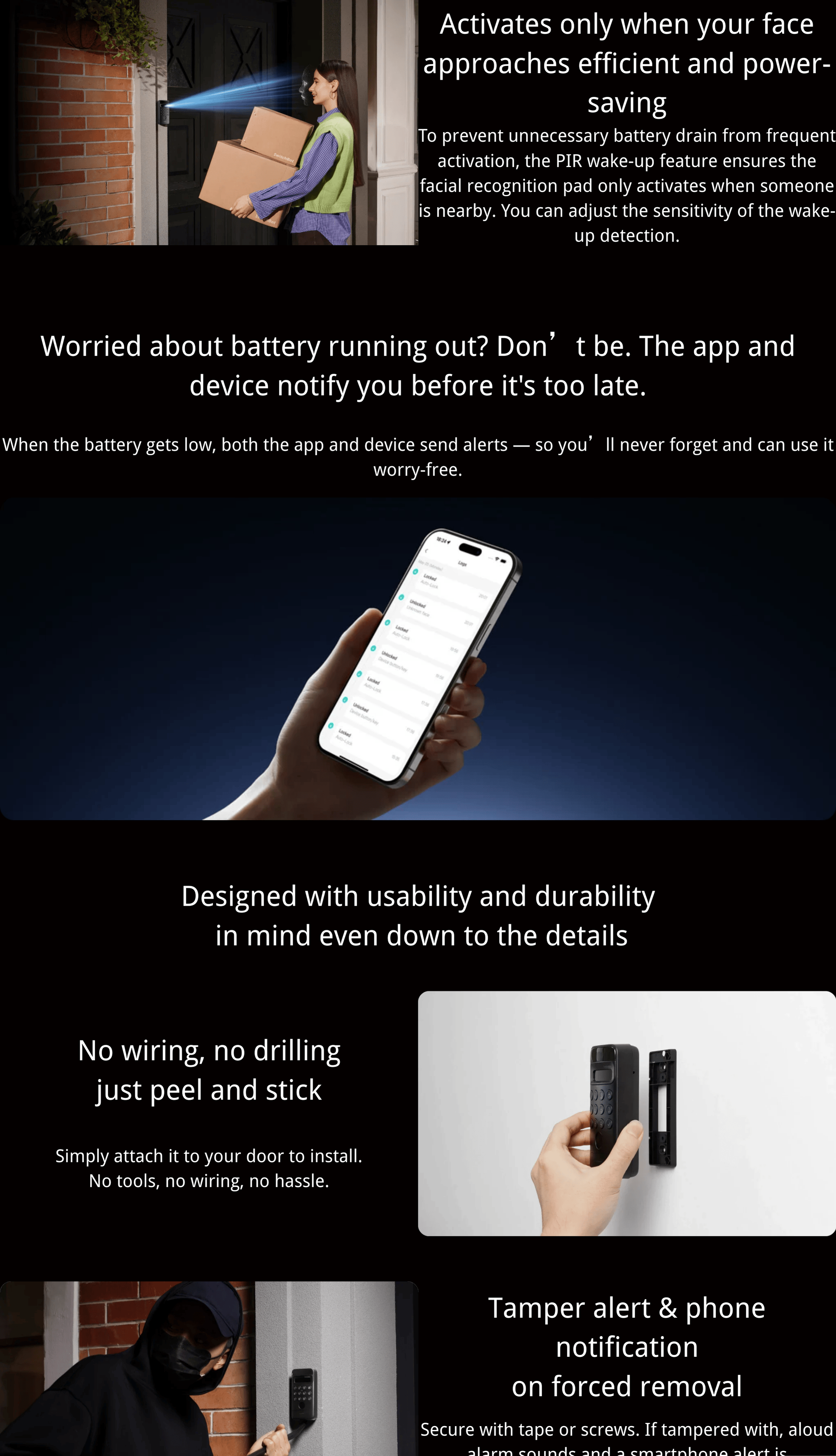SwitchBot Keypad Vision Smart Keypad | Fingerprint Unlock | Built-in ...