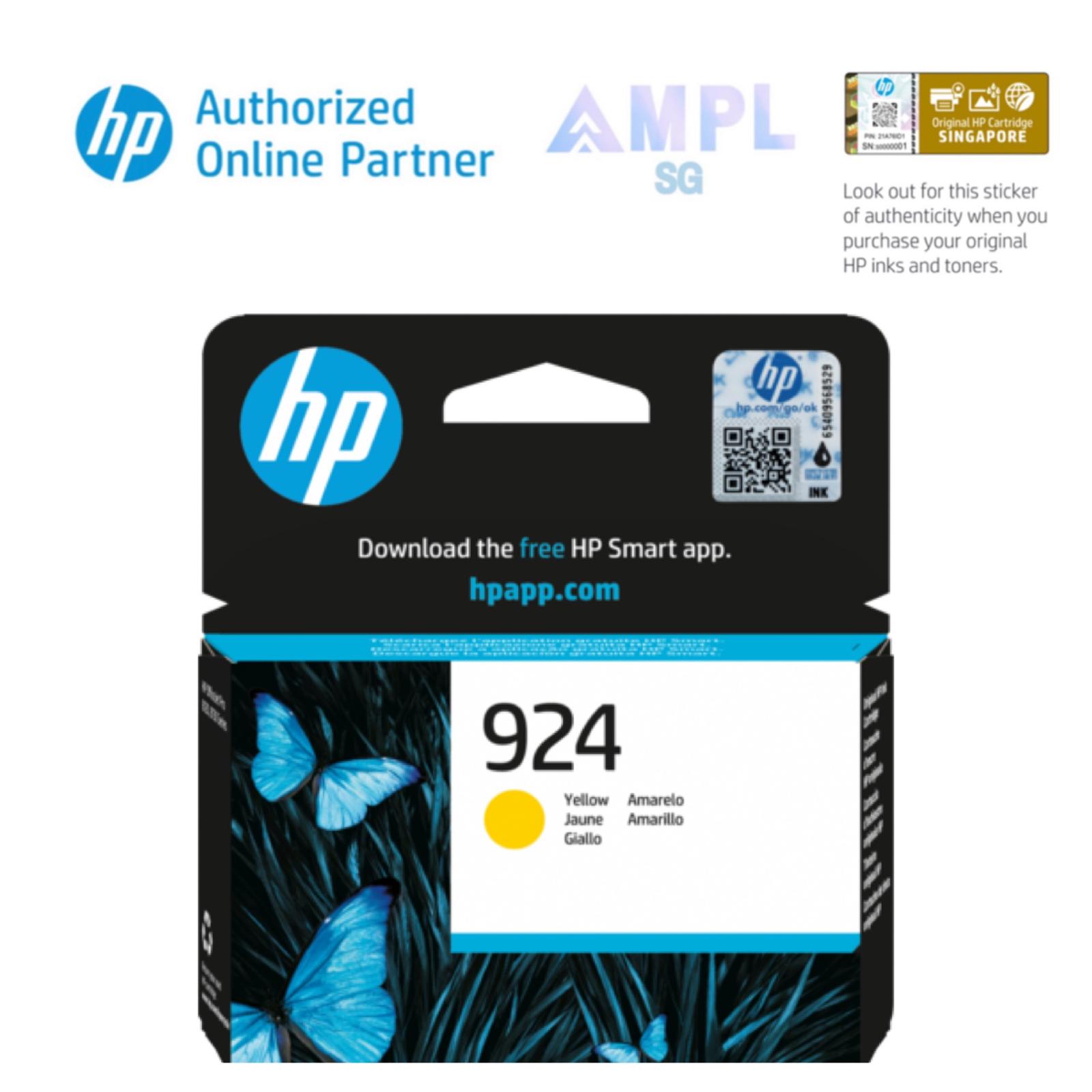 Genuine HP 924 HP 924e | Black, Cyan, Yellow, Magenta Original Ink ...