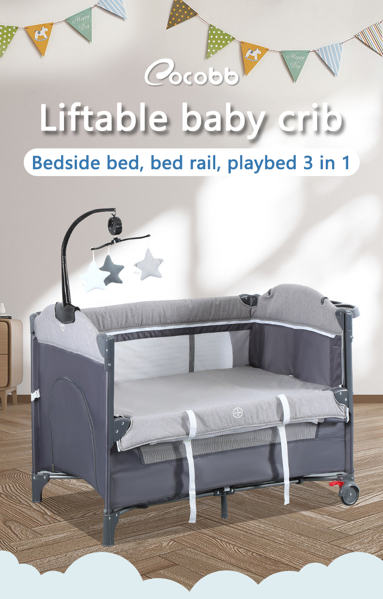 【IN STOCK】Baby Bed Multifunctional Crib Baby Side Bed with Baby Diapers ...