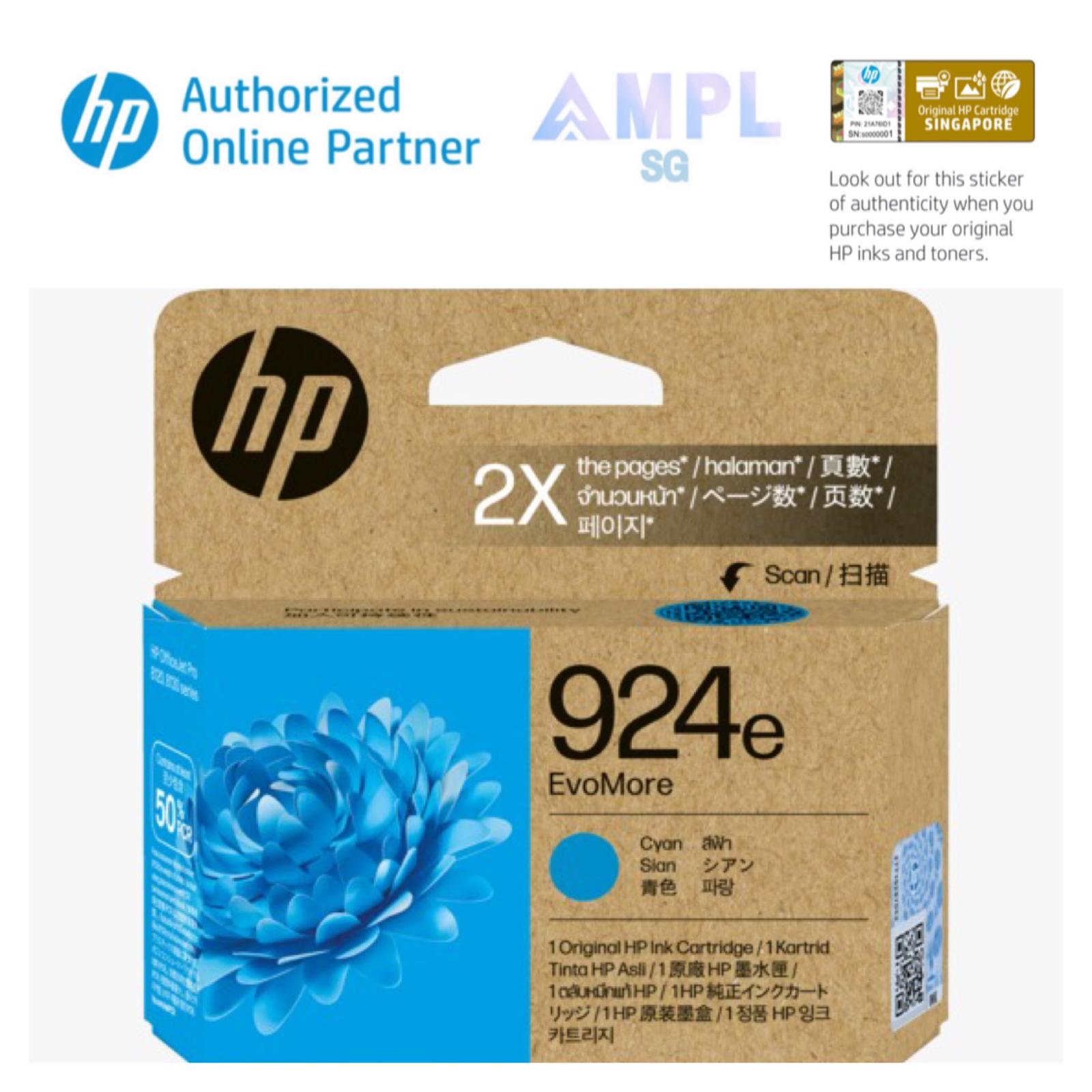 Genuine HP 924 HP 924e | Black, Cyan, Yellow, Magenta Original Ink ...