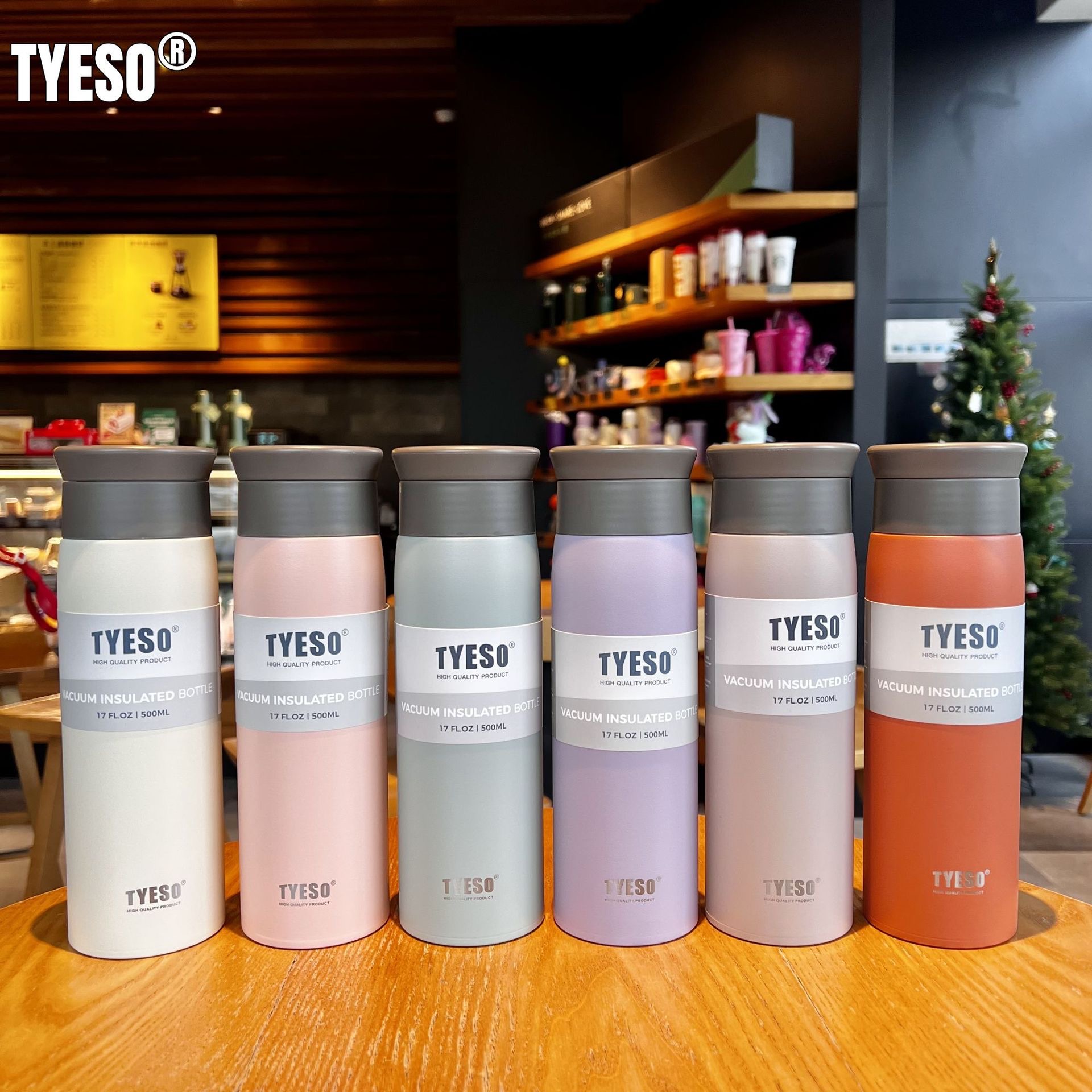 TYESO Thermal Tumbler Flask Water Bottle Vacuum Insulated Stainless ...