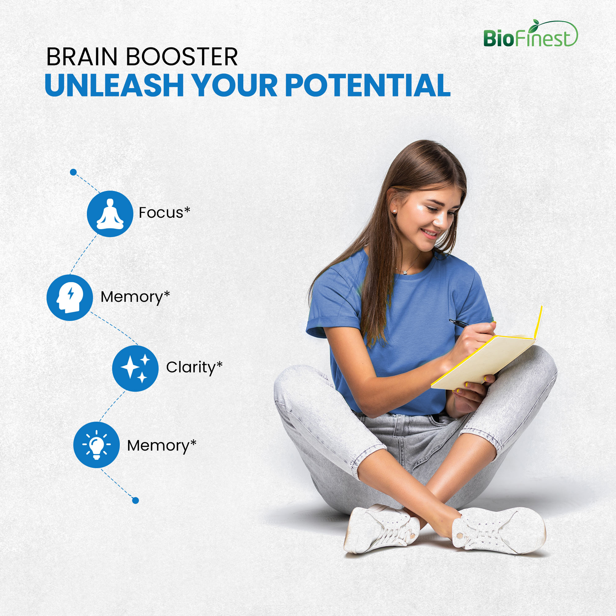 Biofinest Brain Booster Supplement - Vitamin B Ginkgo Biloba ...