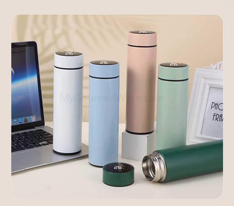 [SG Stock] 500ml Thermal Flask Temperature Display | Battery ...