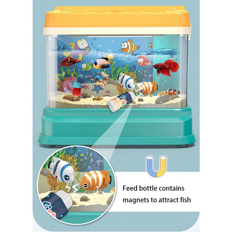 Kids Fish Tank Toy Fishing Feeding Fishing Game Fishing Toy | Shopee ...