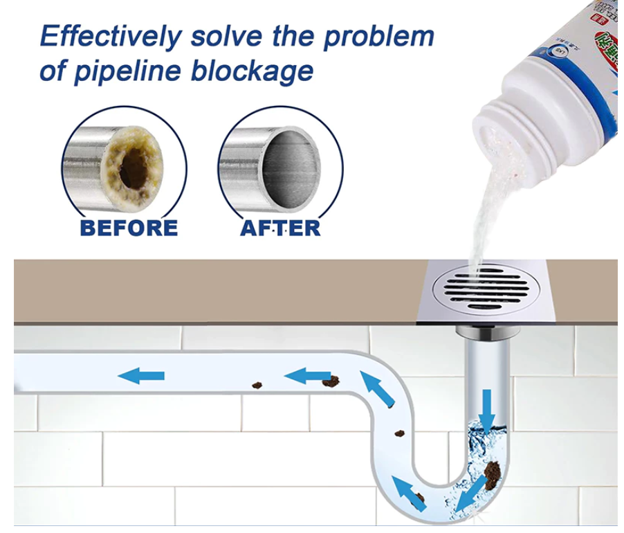 Sink Drain Cleaner Drain Clog Remover Toilet Blockage Cleaner 110G 【SG ...