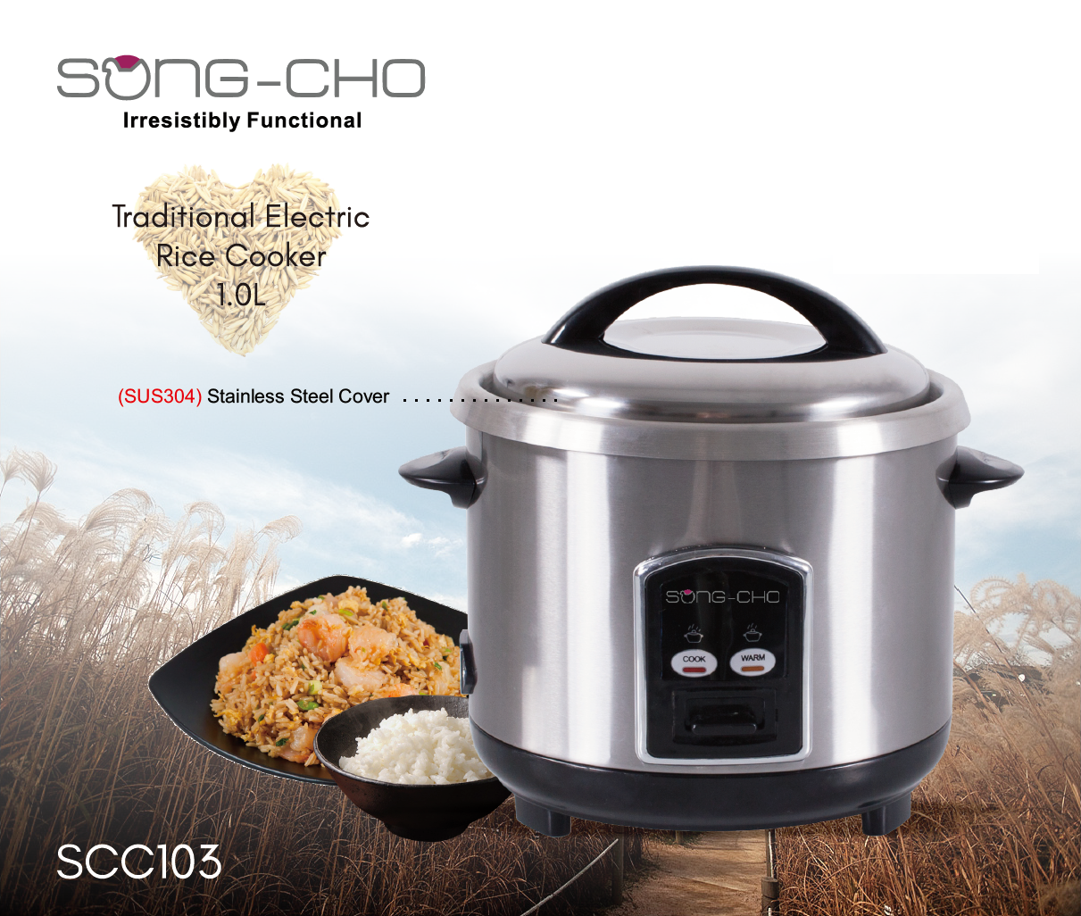 Song Cho 1.0L Conventional Rice Cooker with Multiply Stainless Steel ...