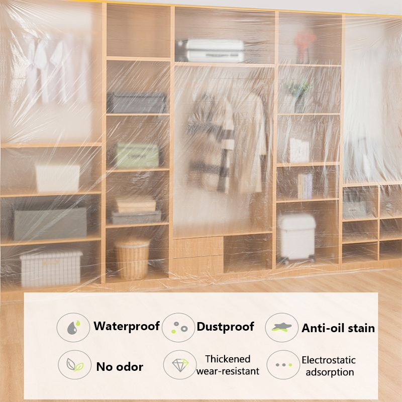 🇸🇬5mx20m Plastic Dust Cover Disposable Furniture Dustproof Cover ...