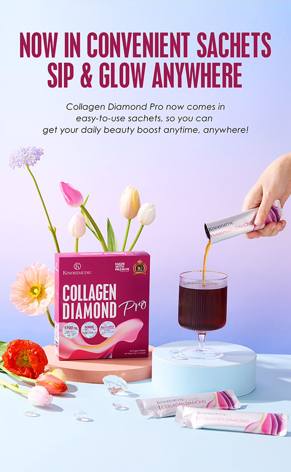 Kinohimitsu Collagen Diamond Pro 5500mg with NMN Supplement 25g ...