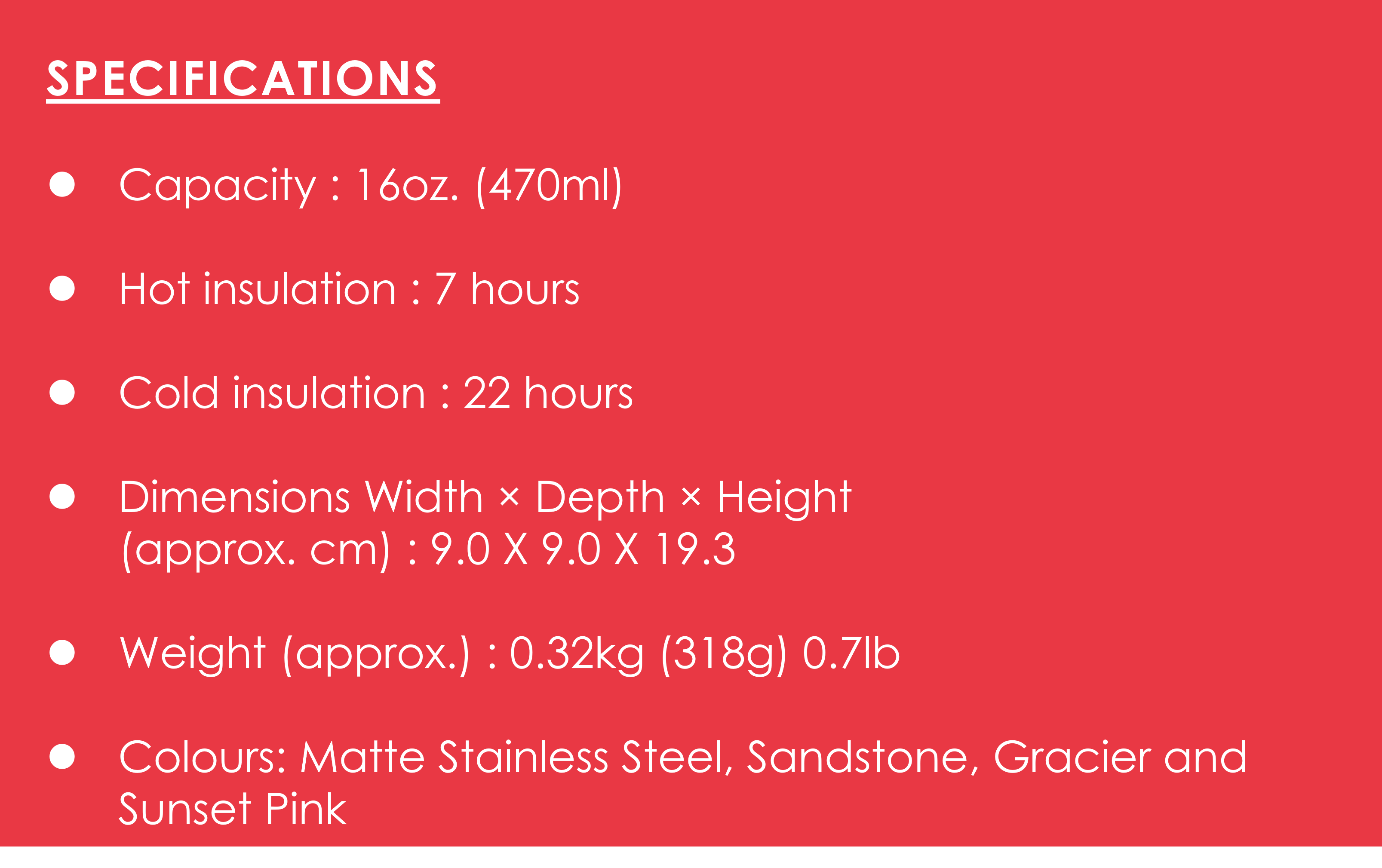 Thermos® ICON IS1012 470ml Mug Stainless Steel 304 | Shopee Singapore