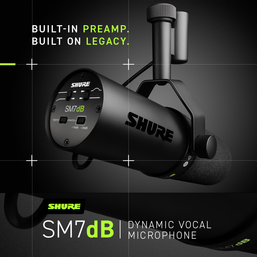 Shure SM7dB Dynamic Vocal Microphone With Built-in Preamp | Shopee ...