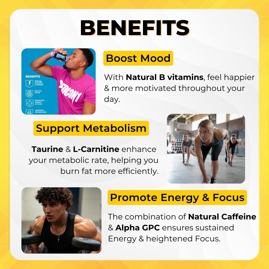 Redcon1, High Performance Energy Drink, Pre Workout, 200mg Natural ...