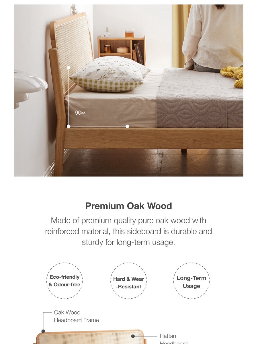 IUIGA Yuri Luxury wooden king bed/wooden bed frame/single double bed/modern minimalist/bedroom ...