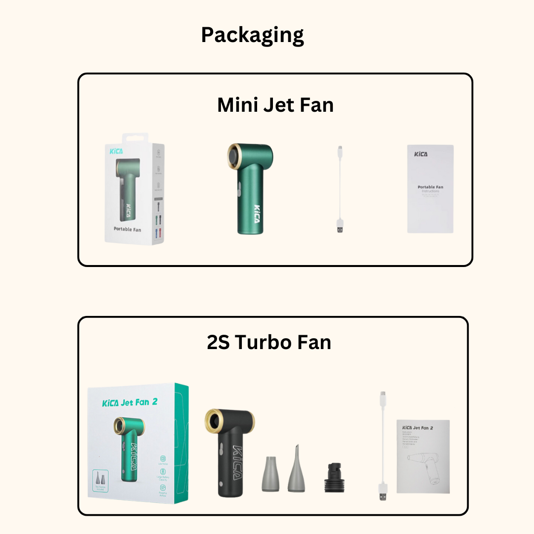 Kica Mini Jet Fan Jet Fan 2 Portable Pocket Size Multi Purpose Blowing ...