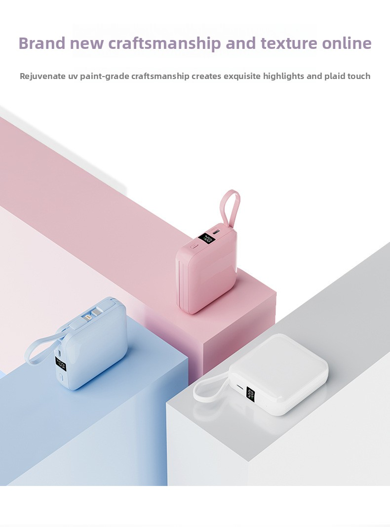 【CCC】66W Super Fast Charging 10000mAh Power Bank | Dual-Cable Portable ...