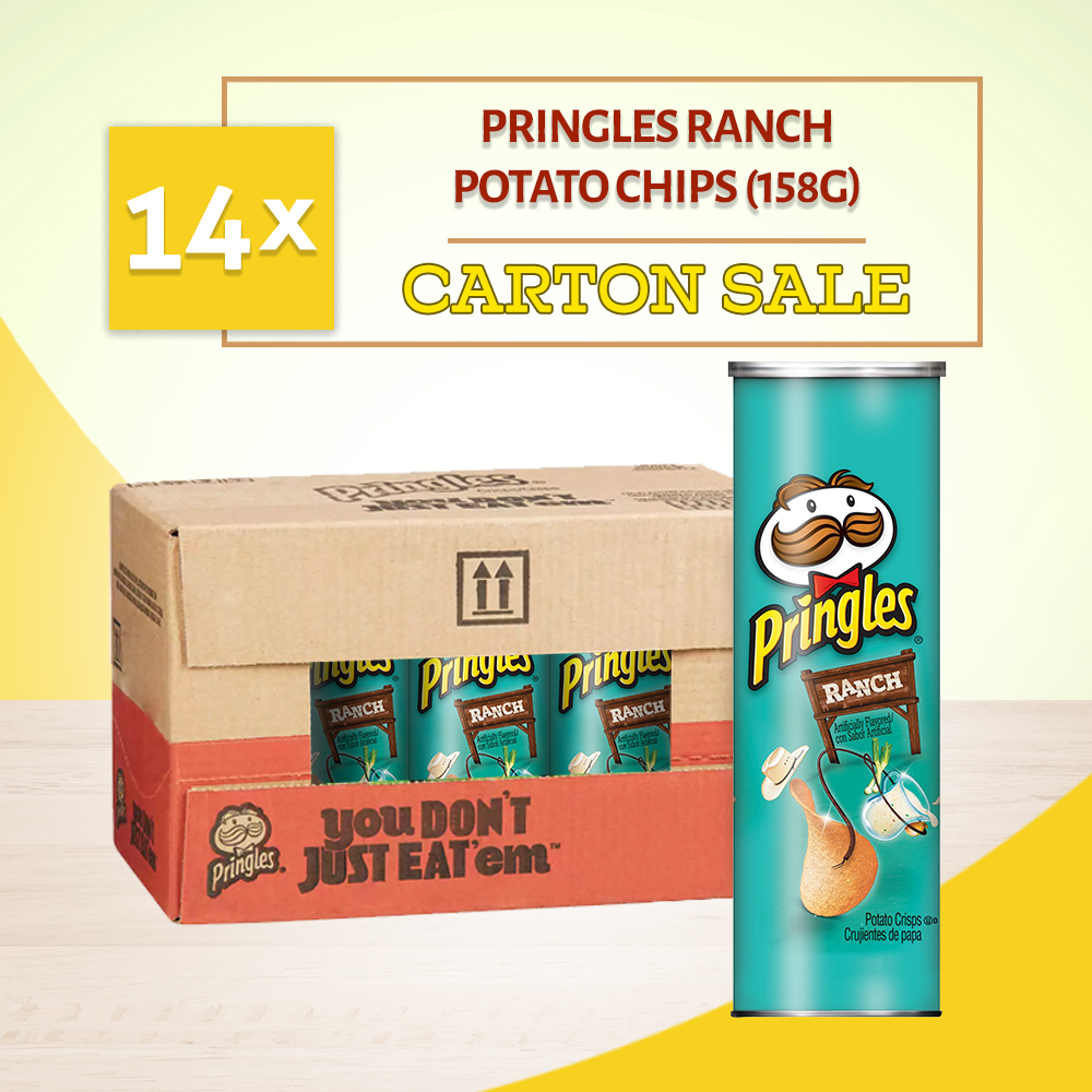 [Carton Deal] Pringles Potato Chips 158g x 14 Tubs - 7 Unique Flavours ...