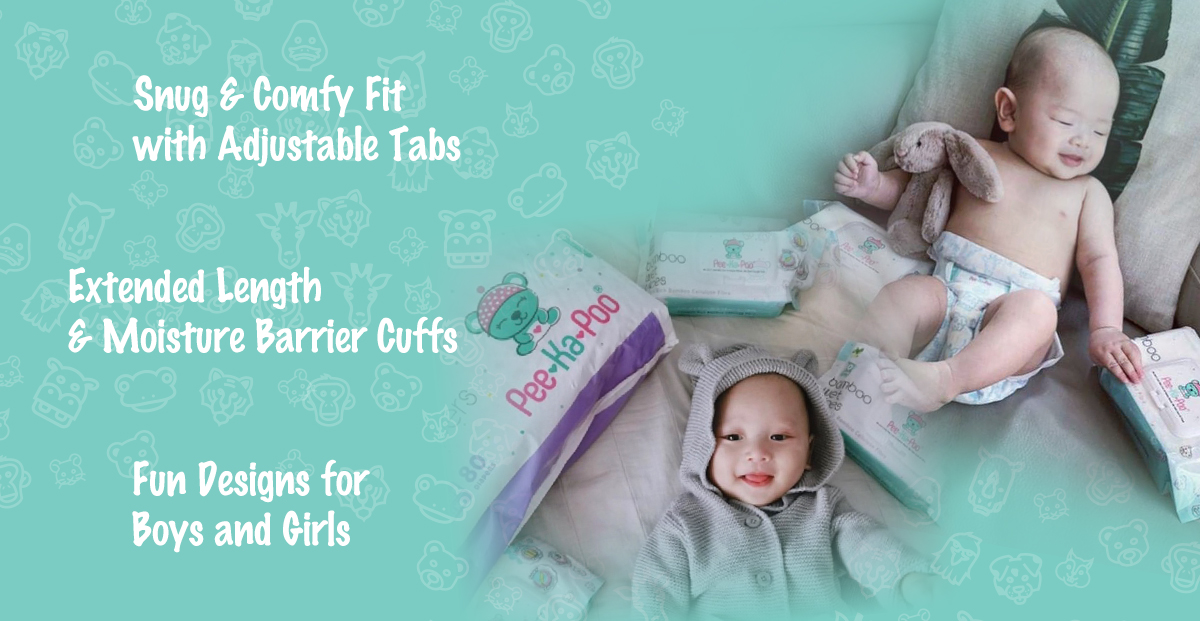 Warehouse Clearance [Bundle of 2] Pee-Ka-Poo Baby Pants Diapers (50pcs ...
