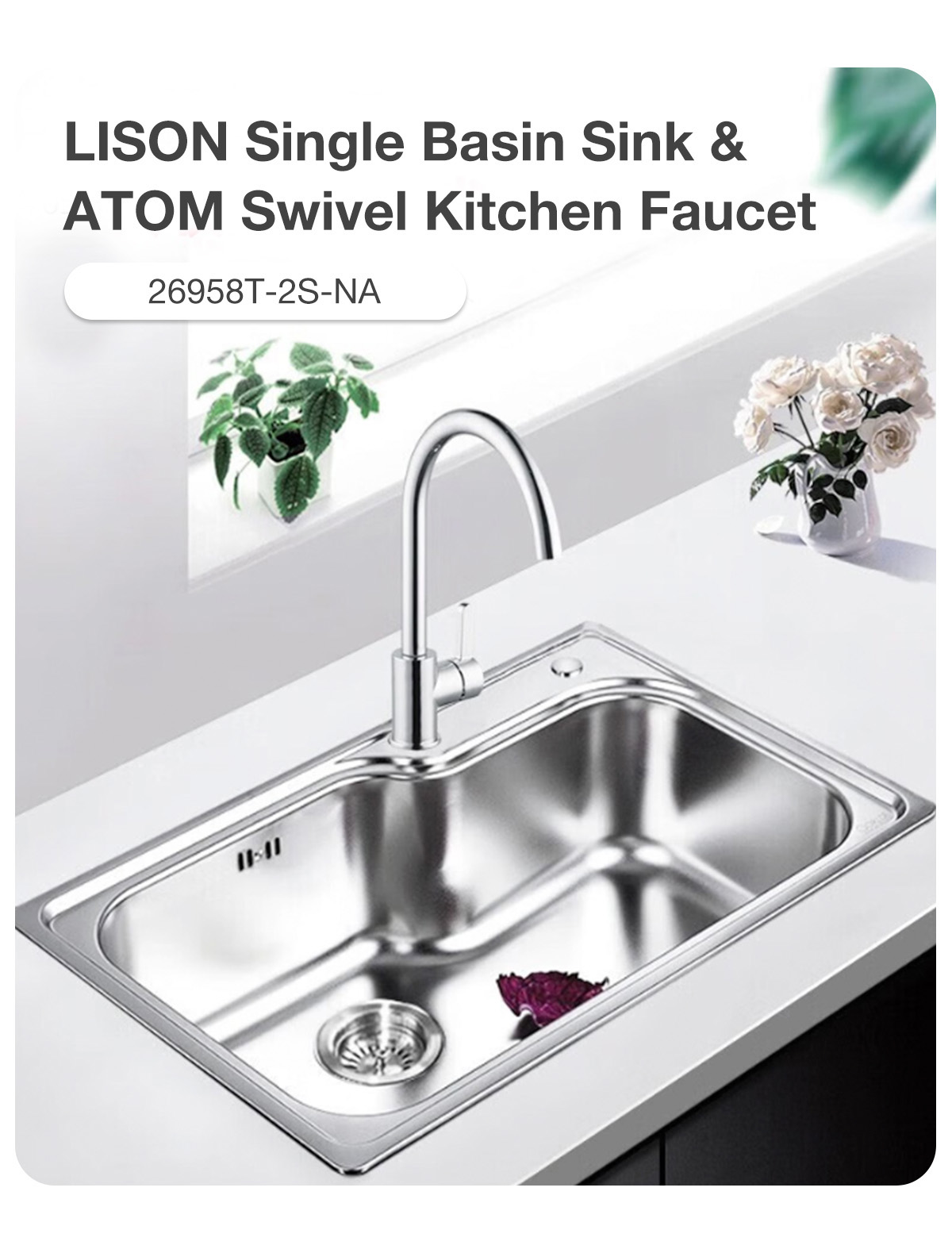 [Bundle] KOHLER Lison Kitchen Sink Top / Under-counter and Atom Kitchen ...