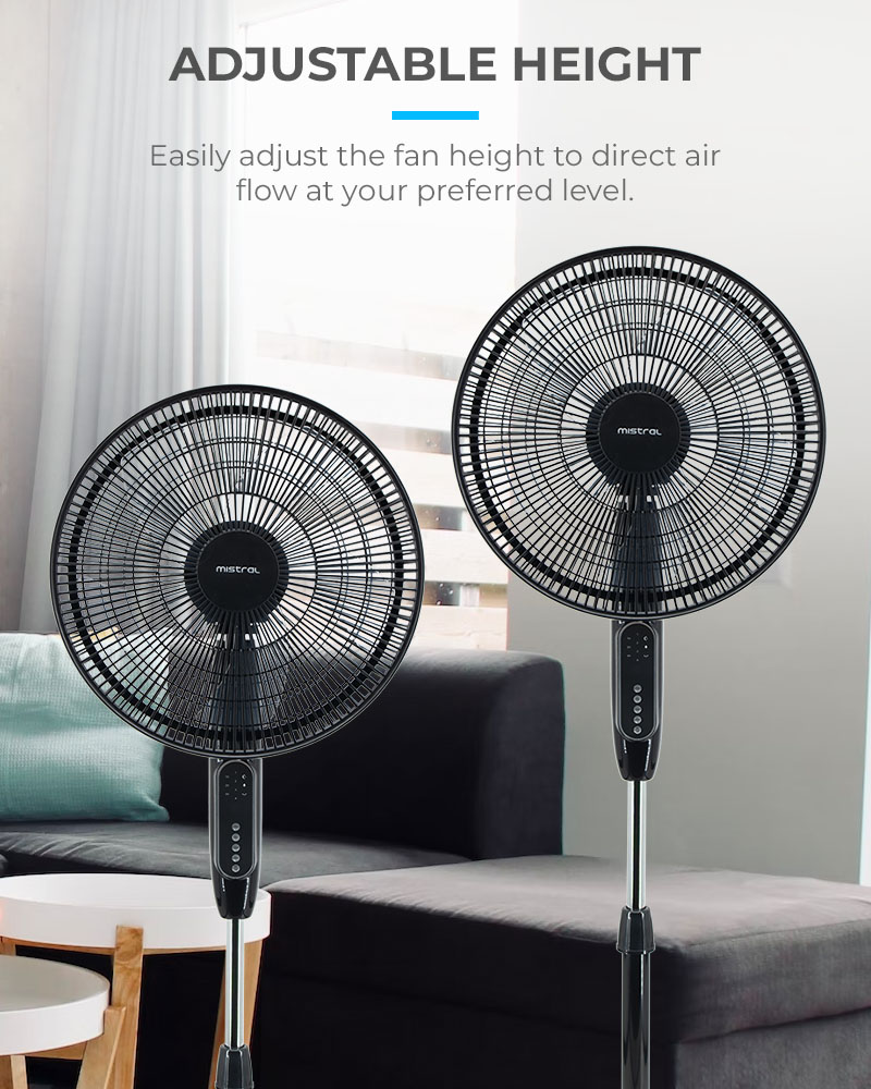 Mistral 16” DC Stand Fan with Remote MSF1610DR - Black / White | Shopee ...