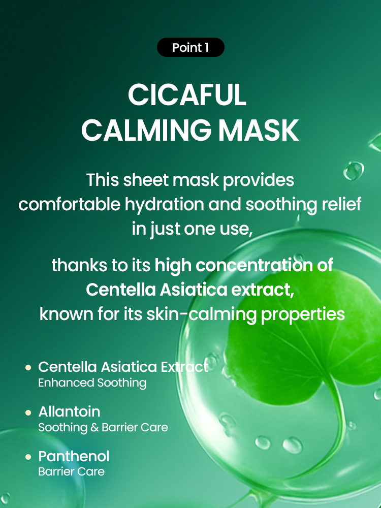 BEPLAIN OFFICIAL CICAFUL CALMING MASK 10ea | With a potent ...
