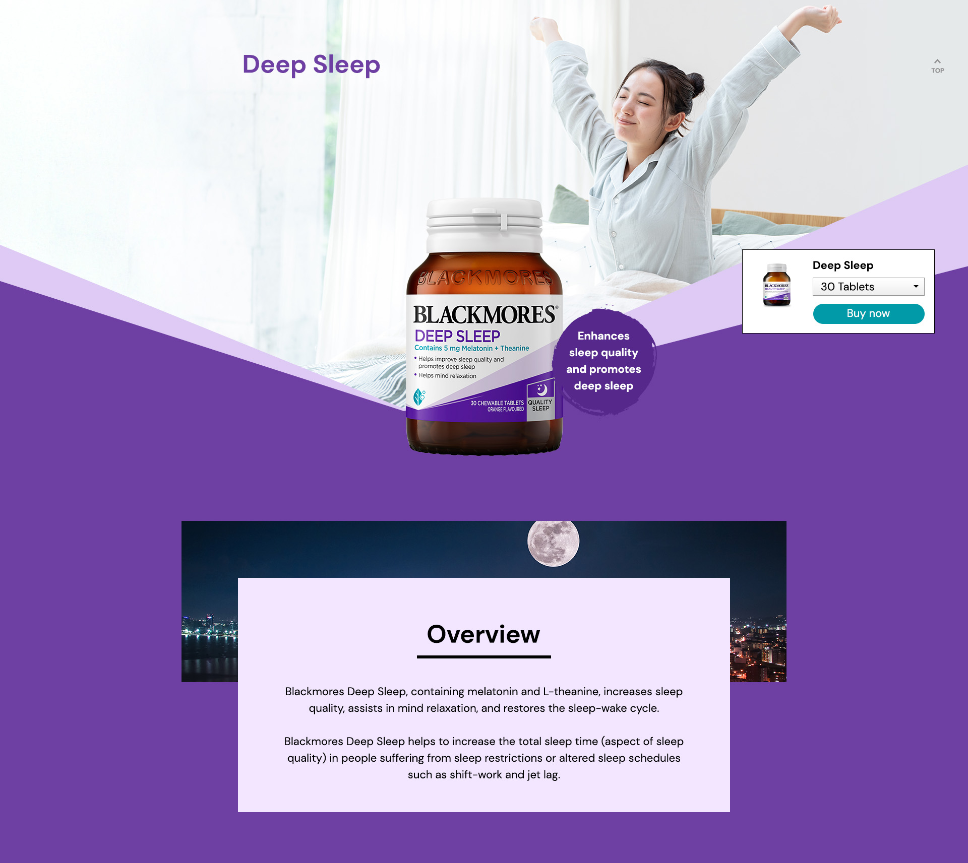 Blackmores Deep Sleep with Melatonin (30s) – Enhance Deep Sleep & Sleep ...