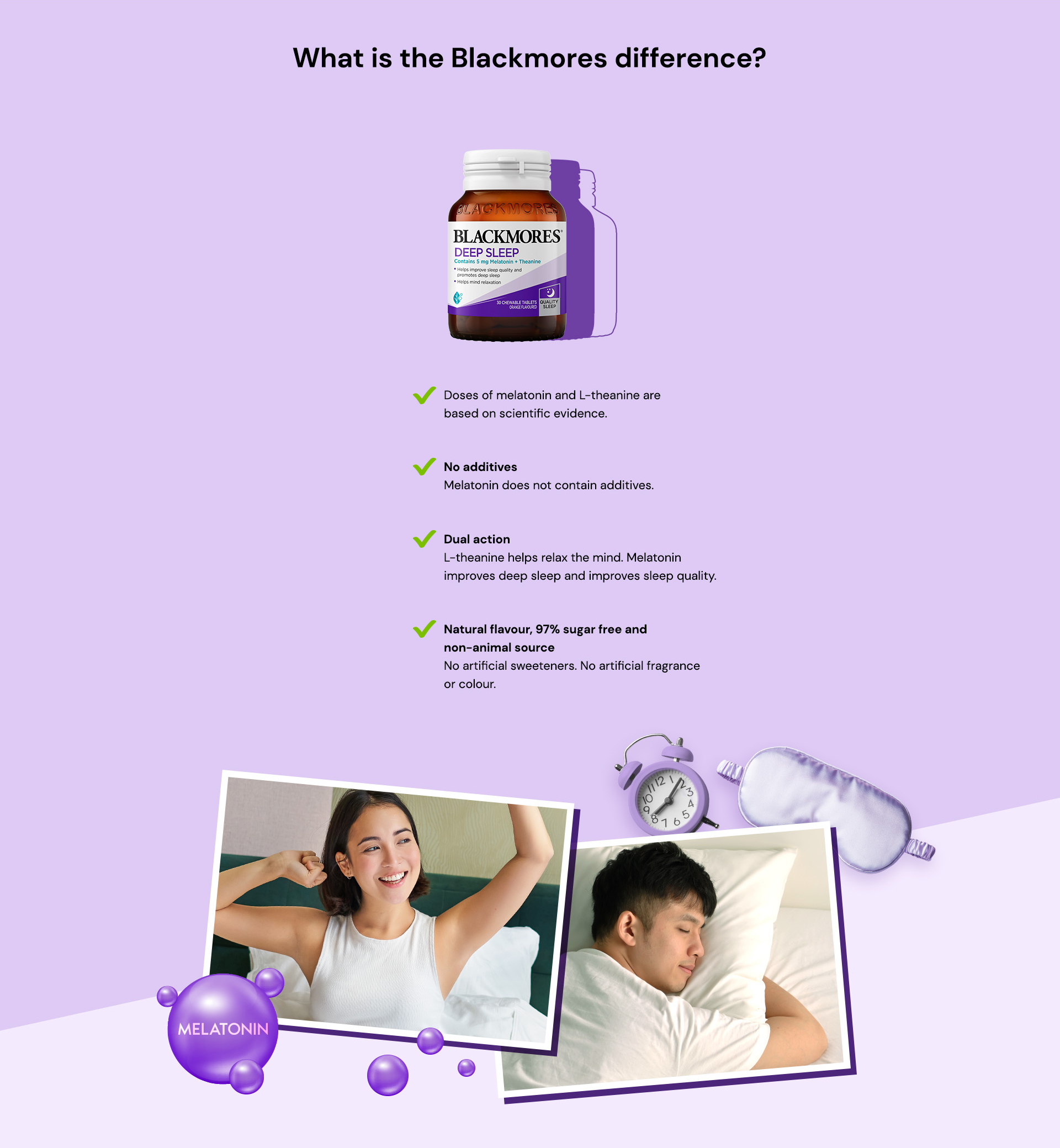 Blackmores Deep Sleep with Melatonin (30s) – Enhance Deep Sleep & Sleep ...