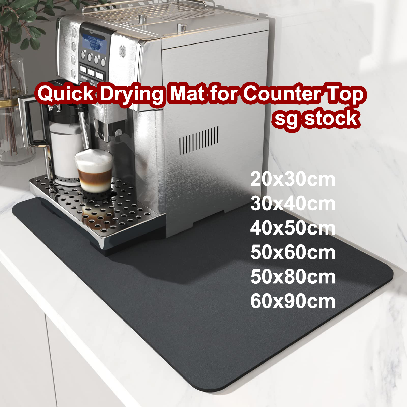 ArtLiving Dish Drying Mat Super Absorbent Drying Mat Kitchen Drain Mat ...