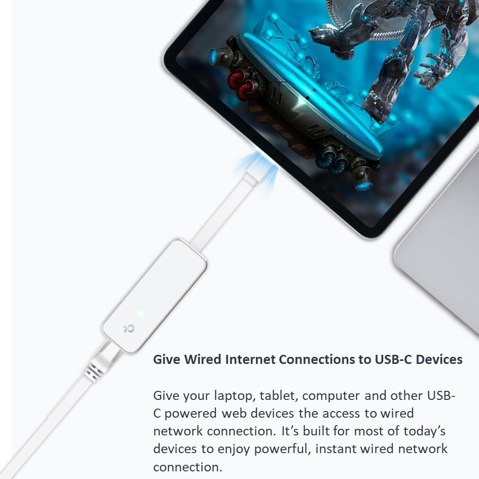 TP-Link USB-C Type C to RJ45 Gigabit Ethernet Network Adapter UE300C ...