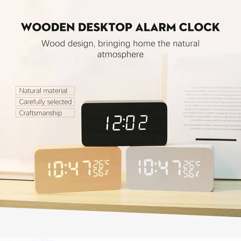 (SG) Led Alarm Clock Digital Light Battery Operated Table Clock Living ...