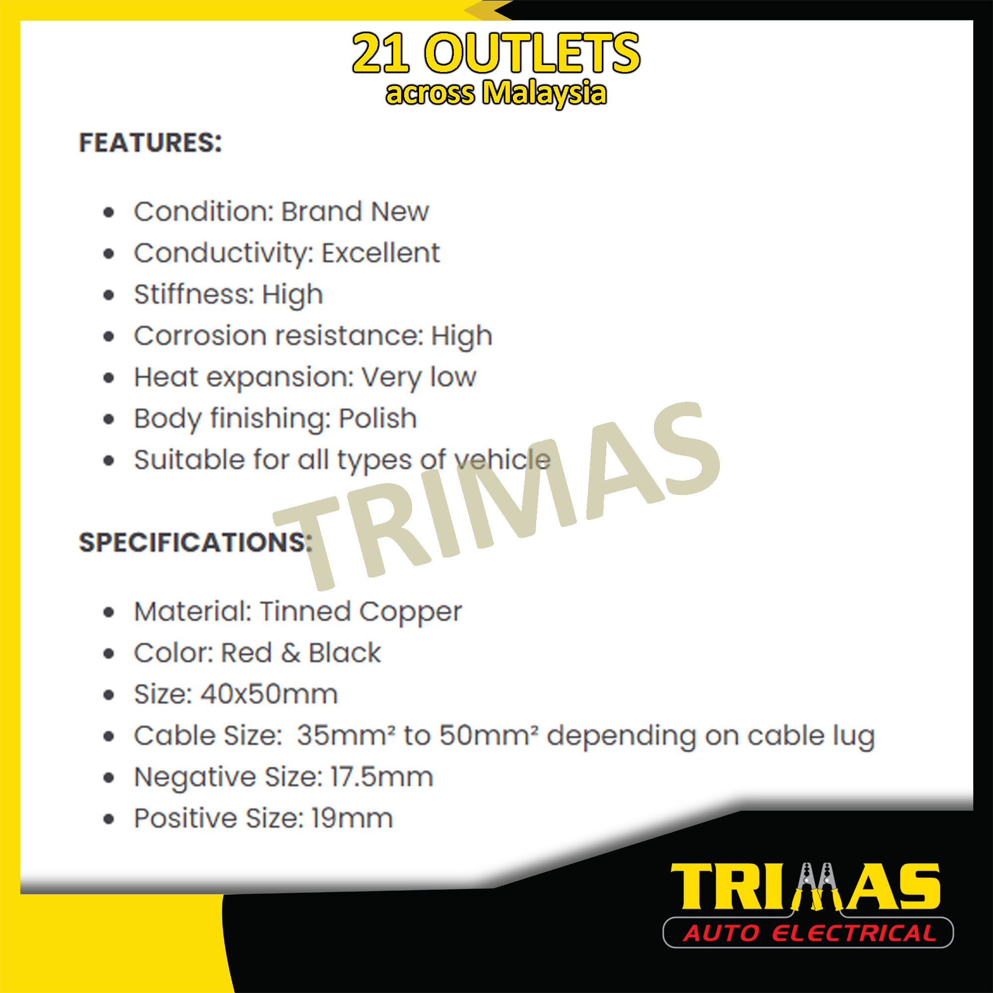 Top Post 3 Way Car Motorsport Copper Battery Terminal Connector Clamp ...