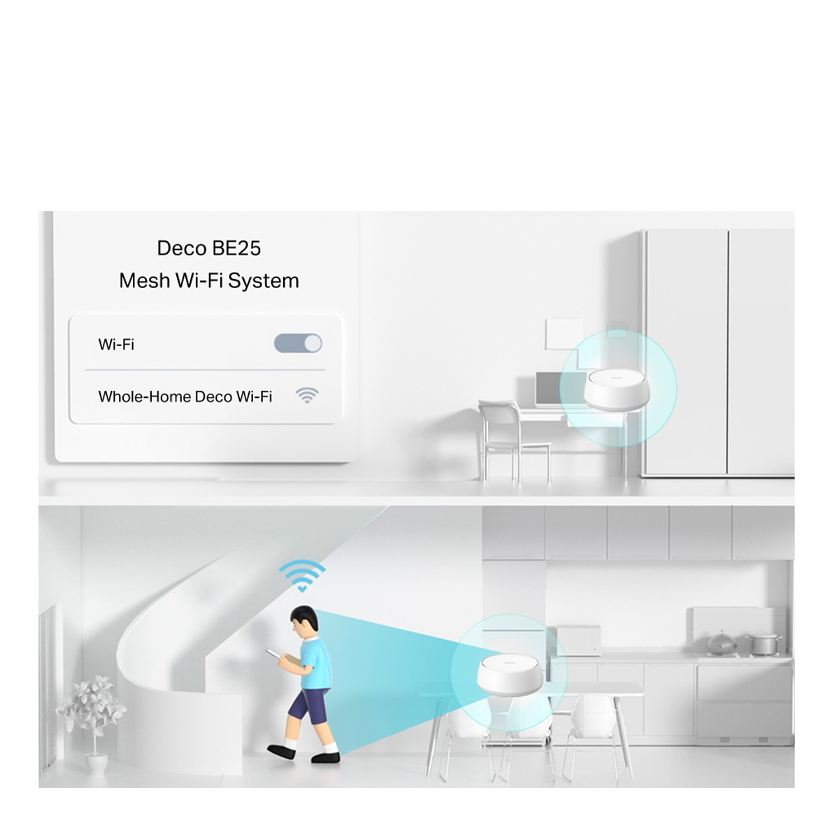 [Full Coverage] Deco BE25 WiFi 7 BE5000 Whole Home Mesh System Seamless ...