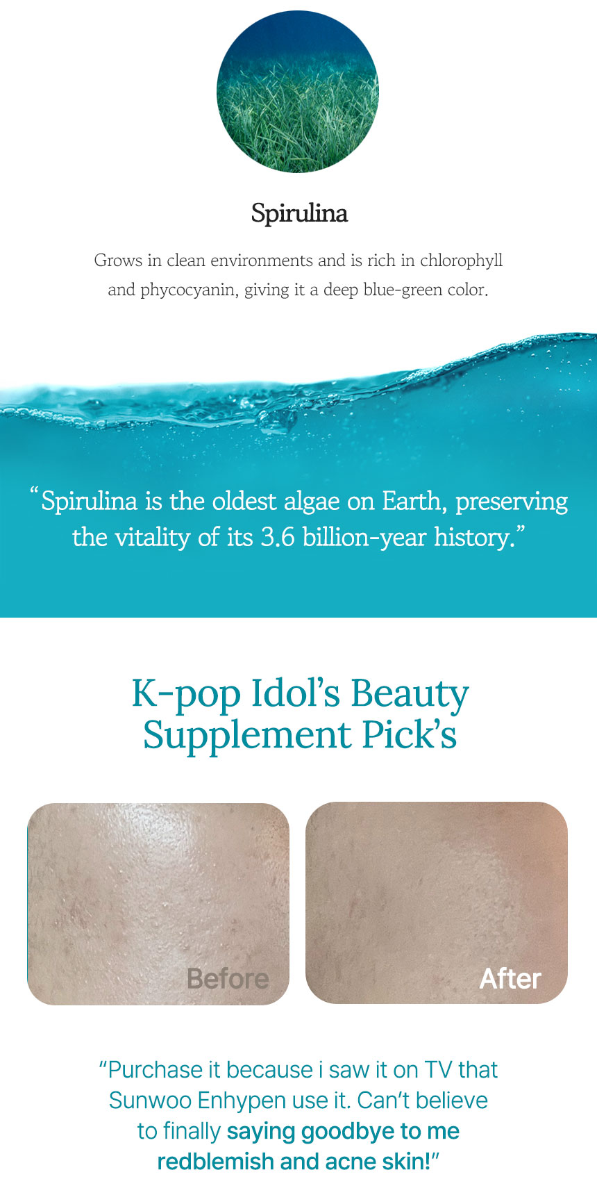 YOUNGLONG] Organic Snow Spirulina | Korean Detox Supplement for Skin ...