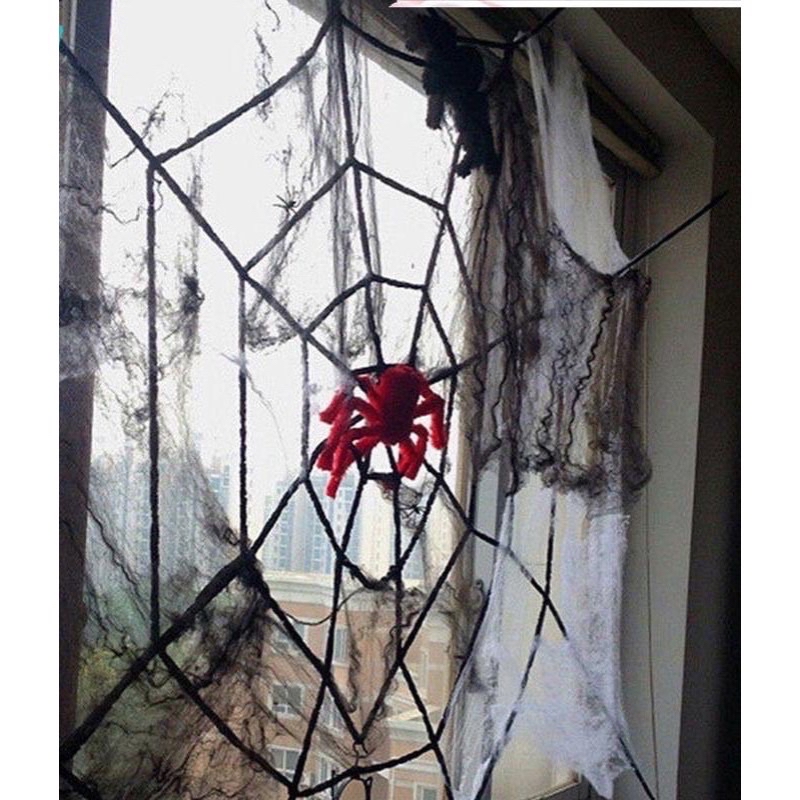[SG Seller] Giant Spider Web Halloween Decoration Stretchable Cobweb ...