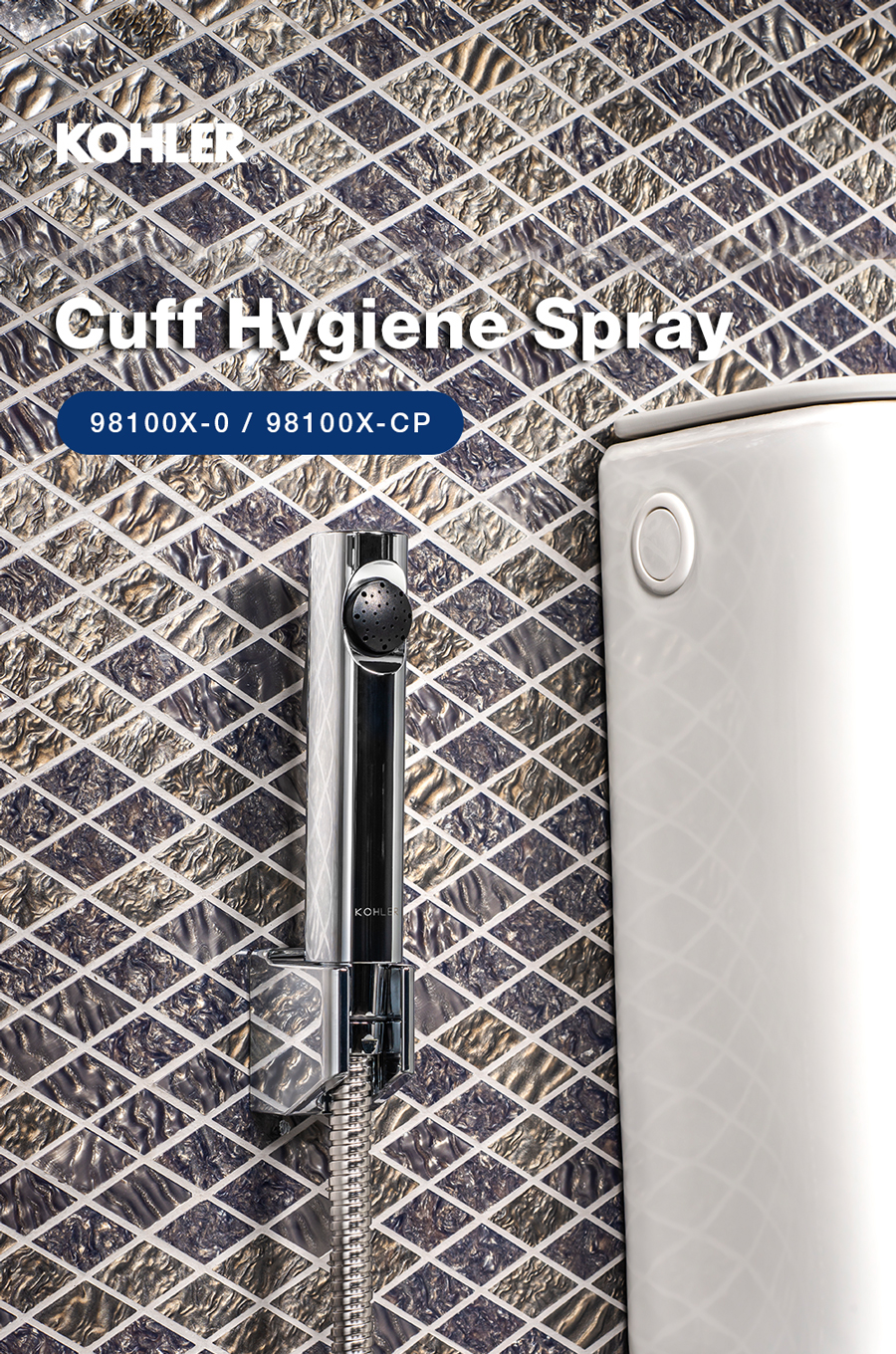 [Upgraded] KOHLER Cuff Hygiene Spray 1.0 K-98100T-B-CP / 2.0 Upgraded K ...